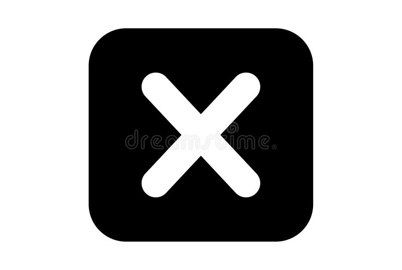 Close Web Icon Black Cross X Symbol App Sign Art Stock Illustration ...