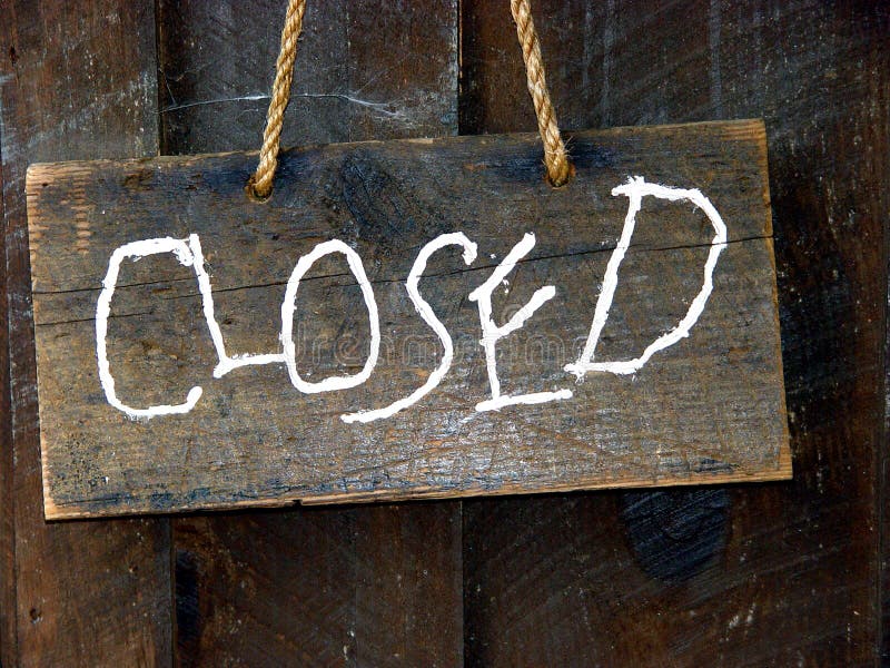 Counter closed stock image. Image of bank, break, sign - 537823