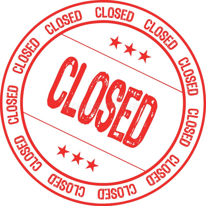 Closed for inventory stock illustration. Illustration of rectangular ...