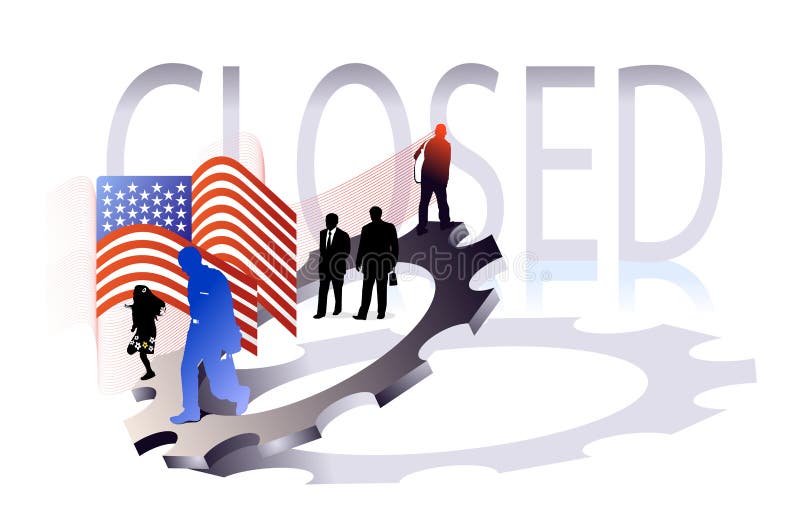 Closed stock vector. Illustration of industries, crisis - 9881297