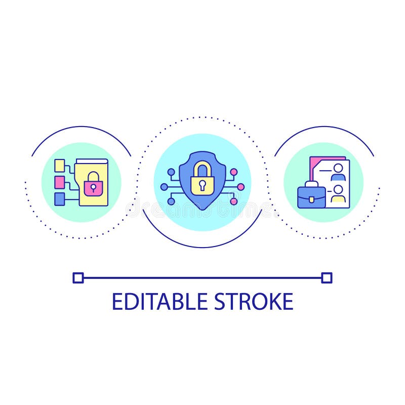 Closed Access To Personal Data Loop Concept Icon Stock Vector ...