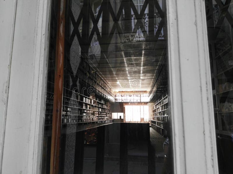 View from the Outside of an Old Library Stock Image - Image of coming ...