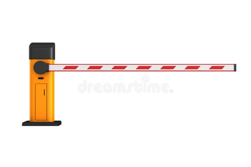 Closed automatic barrier stock vector. Illustration of barricade ...