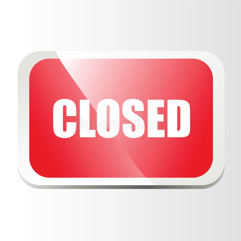 Closed bar stock vector. Illustration of poster, single - 13572579