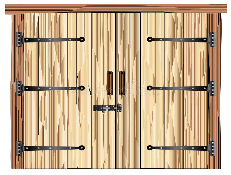 Closed Barn Door stock vector. Illustration of wood - 134488063