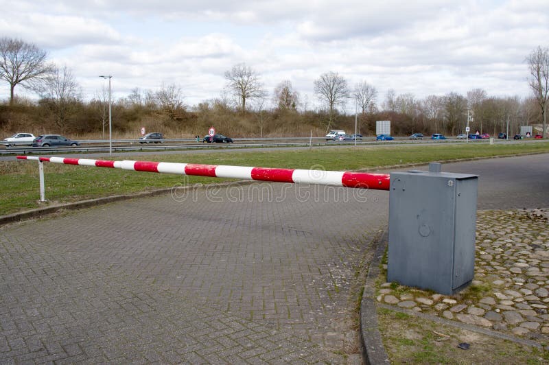 A Closed Barrier, Stop Sign in the Food Grocery Store Supermarket ...