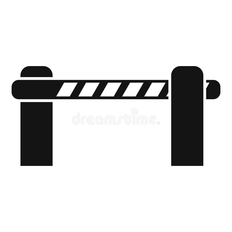 Closed Barrier Gate Icon Representing Access Control and Security Stock ...
