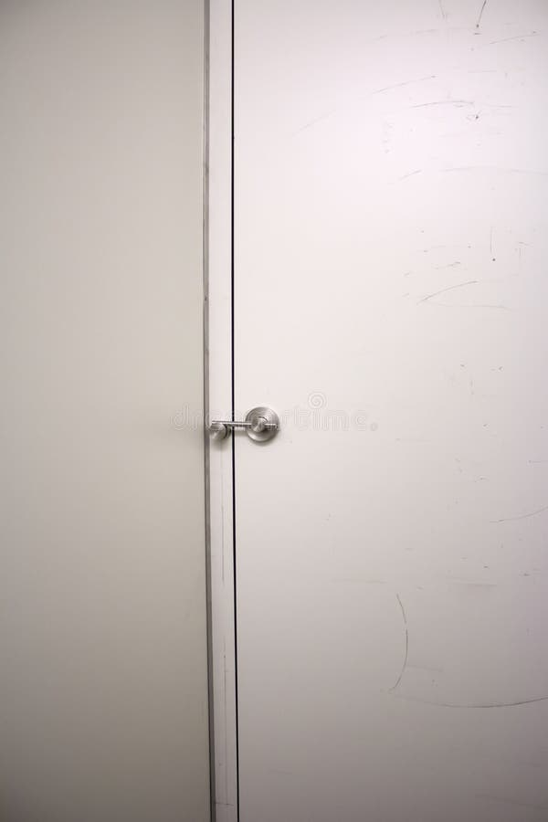 Closed bathroom door stock image. Image of gate, copy - 139848265