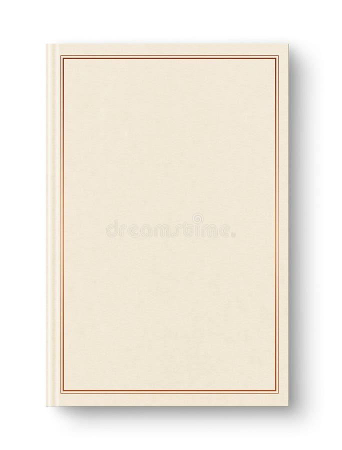 Closed Beige Blank Book with Frame Isolated on White Stock Photo ...