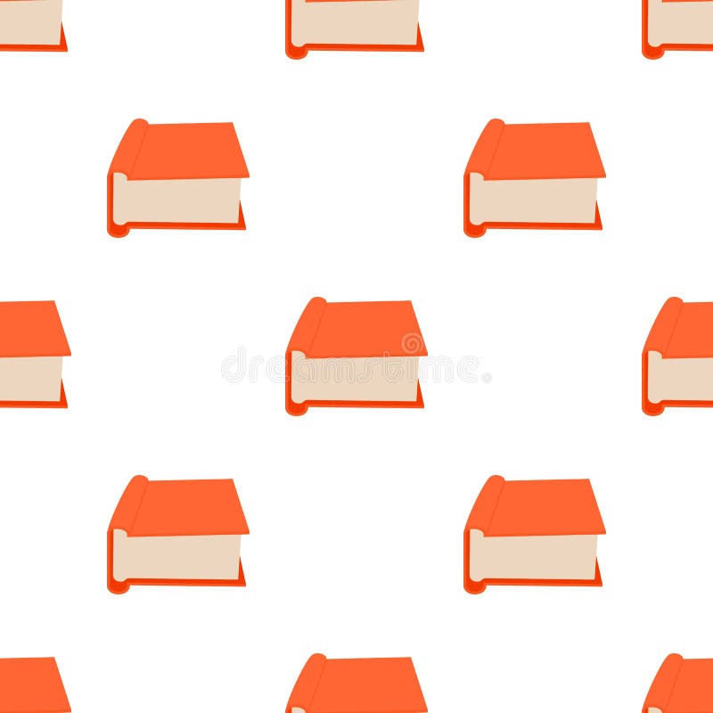 Closed Big Red Book Pattern Seamless Vector Stock Vector - Illustration ...
