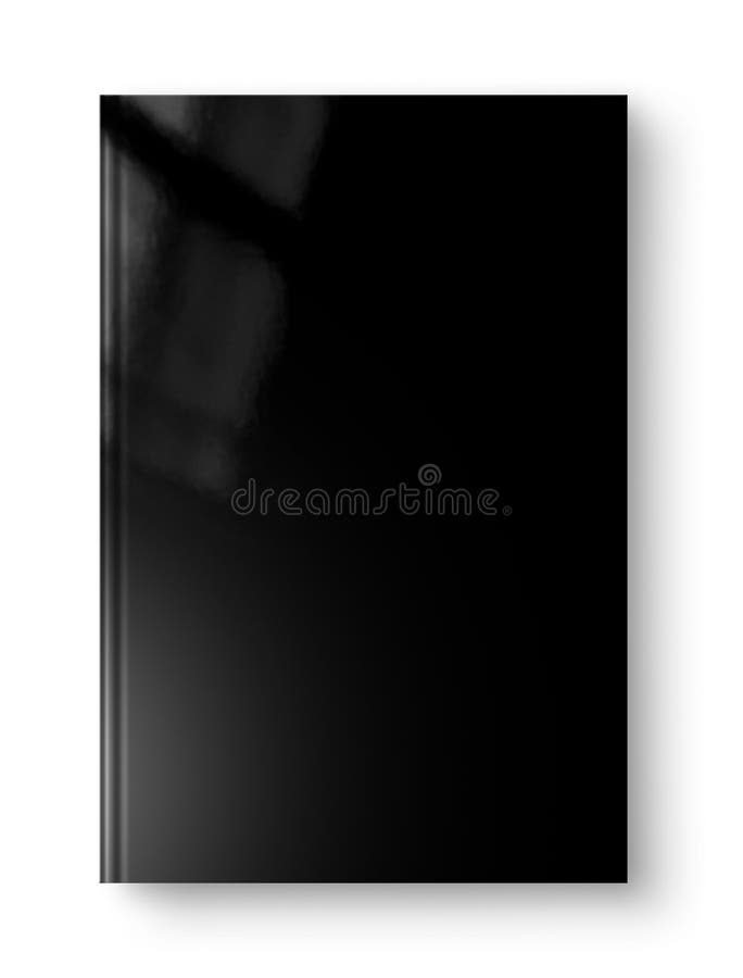 Closed Black Blank Book Isolated on White Stock Illustration ...