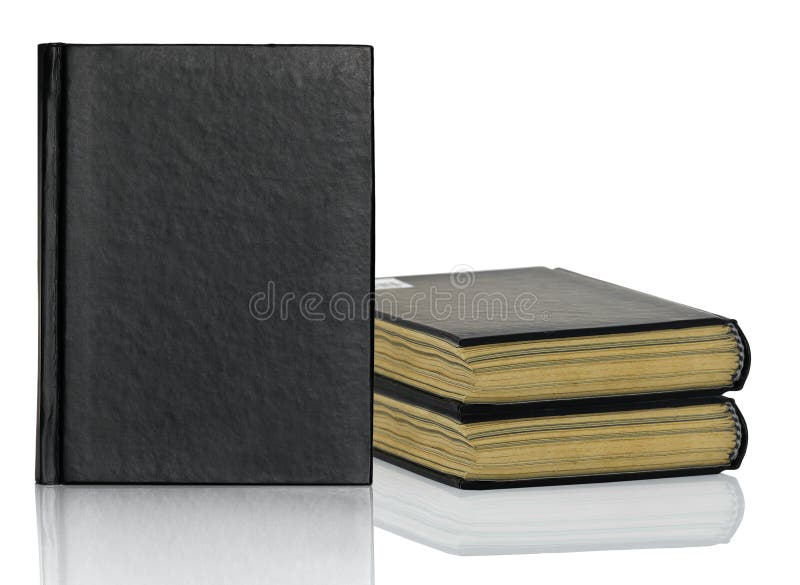 Closed Black Book with Shadow on White Background Stock Image - Image ...