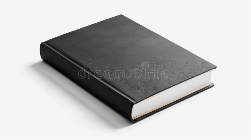 Closed Black Book on a White Background Showcasing Simplicity and ...