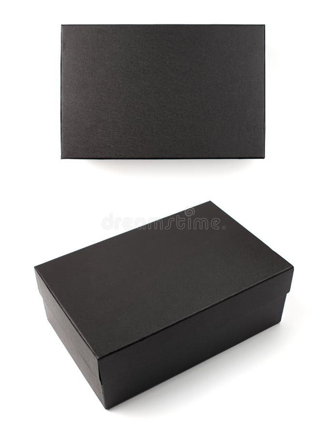 Closed Black Box on White Background Stock Photo - Image of digital ...