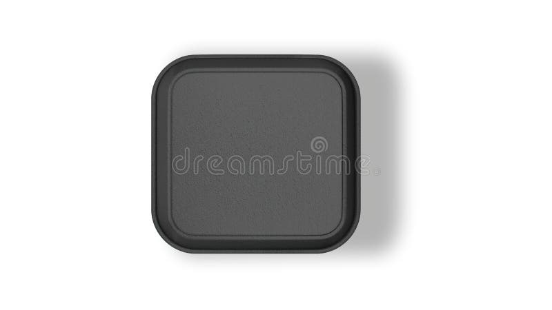 Closed Black Food Container Mockup Stock Image - Image of design ...