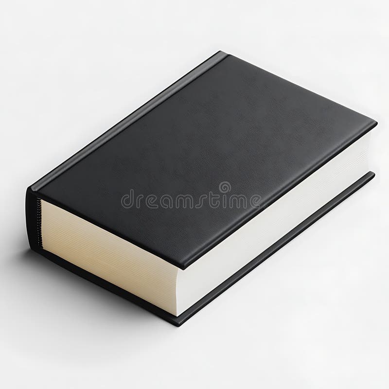 Black Hardcover Book Isolated on White Background High Angle View Png ...