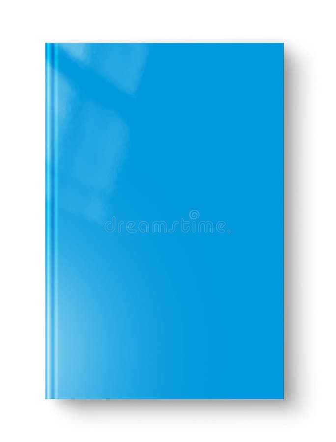 Closed Blue Blank Book Isolated on White Stock Image - Image of booklet ...