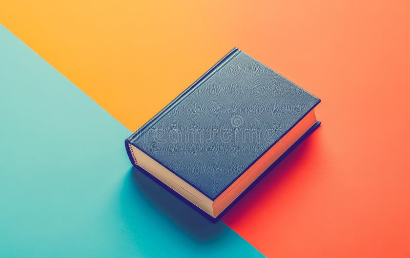 Colorful Book Resting on Vibrant Background with Contrasting Hues and ...