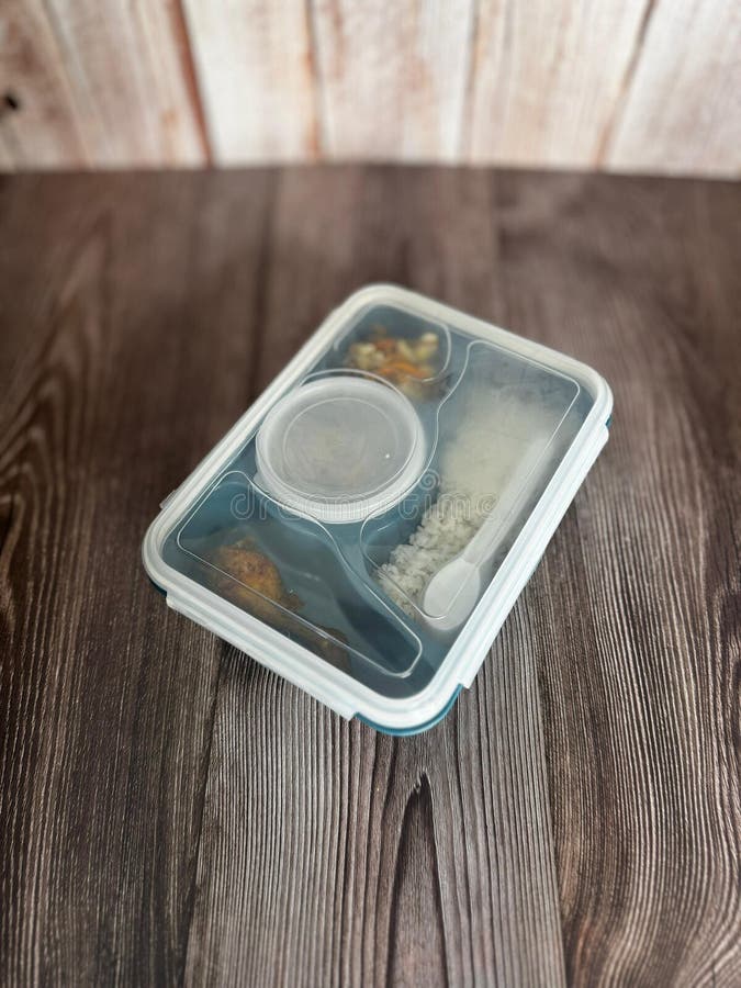 Closed Blue Lunch Box stock image. Image of rectangular - 368694579