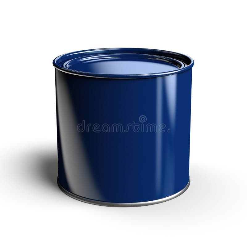 Closed Blue Paint Can on a White Background Evokes Diy Projects and ...
