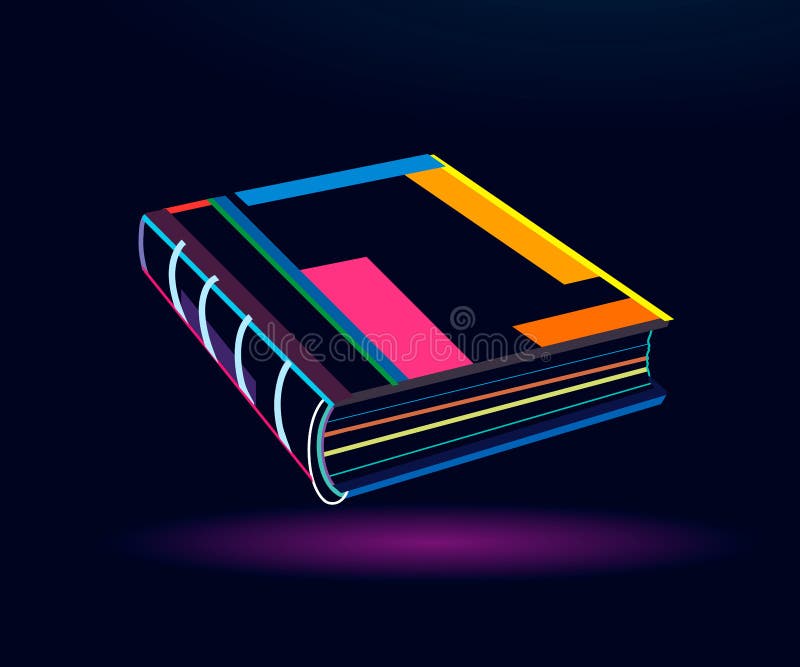 Closed Book, Abstract, Colorful Drawing, Digital Graphics Stock Vector ...