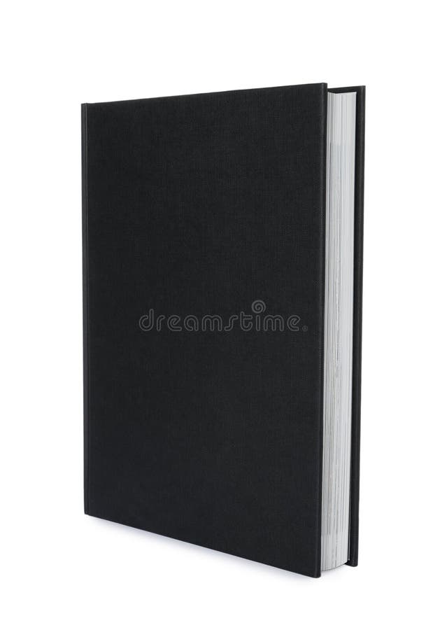 Closed Book with Black Hard Cover Isolated on White Stock Photo - Image ...