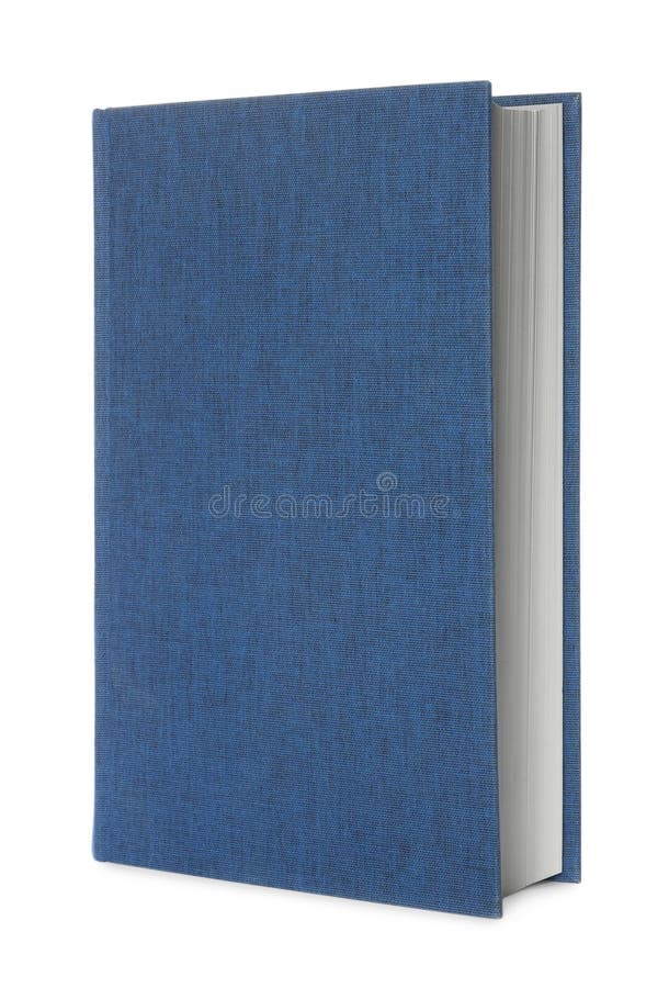 Closed Book with Blue Hard Cover Isolated on White Stock Image - Image ...