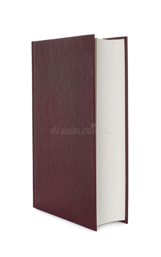 Closed Book with Brown Hard Cover Isolated on White Stock Photo - Image ...