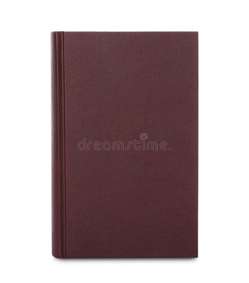 Closed Book with Brown Hard Cover Isolated on White Stock Image - Image ...