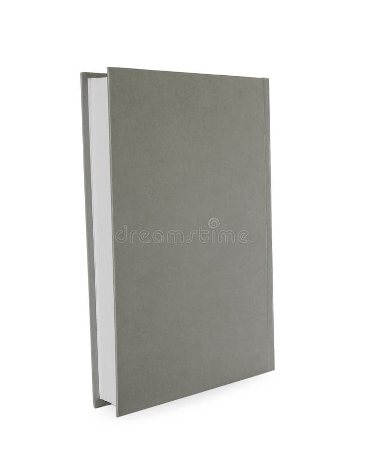 Closed Book with Grey Hard Cover Isolated on White Stock Photo - Image ...