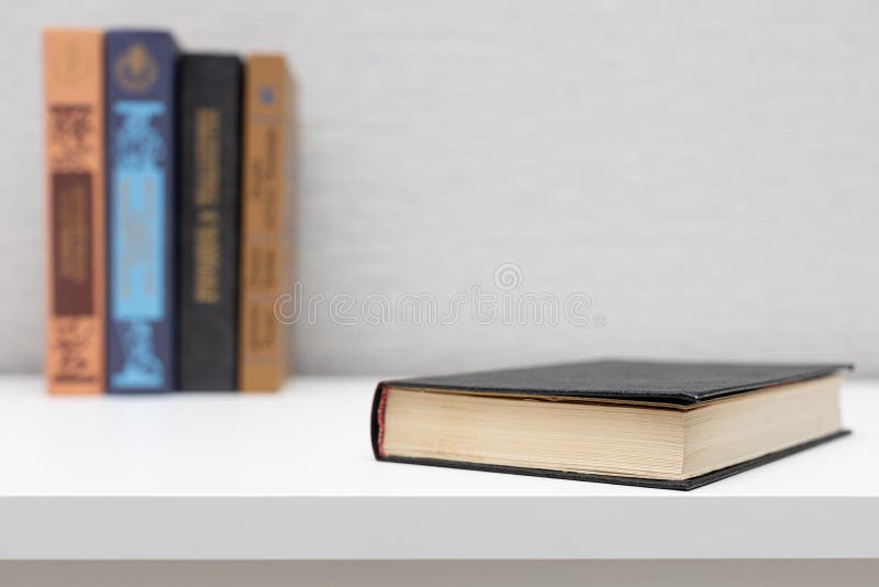 A Closed Book Lies on the Table Stock Image - Image of cover, writer ...