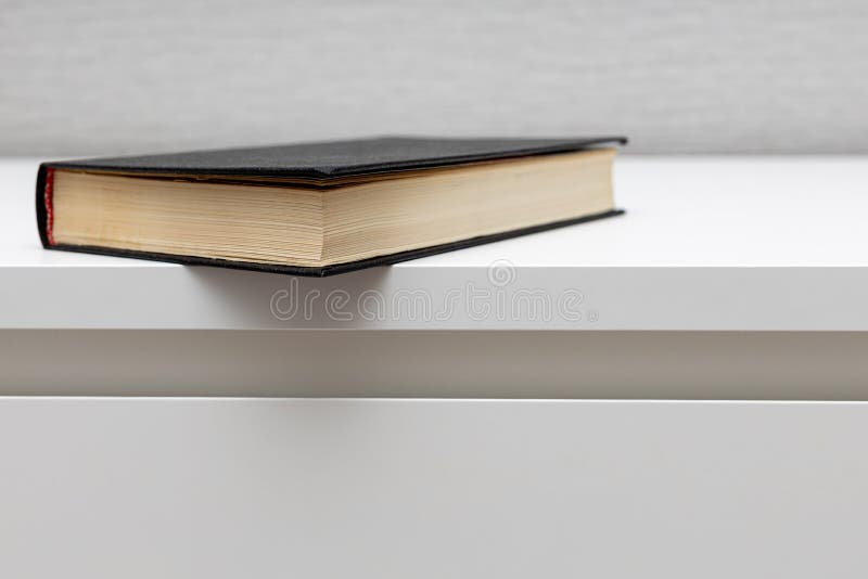 A Closed Book Lies on the Table. Stock Image - Image of crust, paper ...