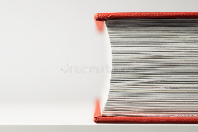 Closed Book with Red Book Cover. Stock Photo - Image of novel ...