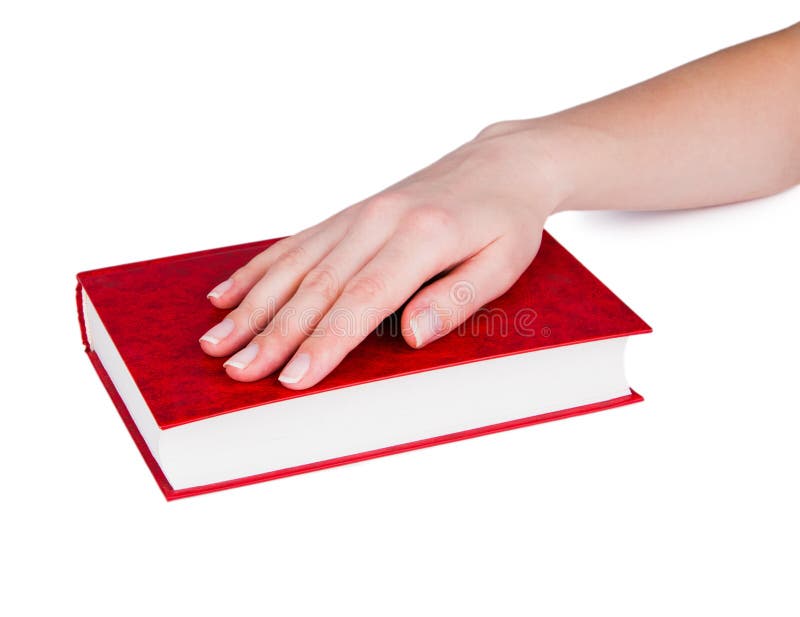Closed book stock image. Image of holding, female, ideas - 46629505