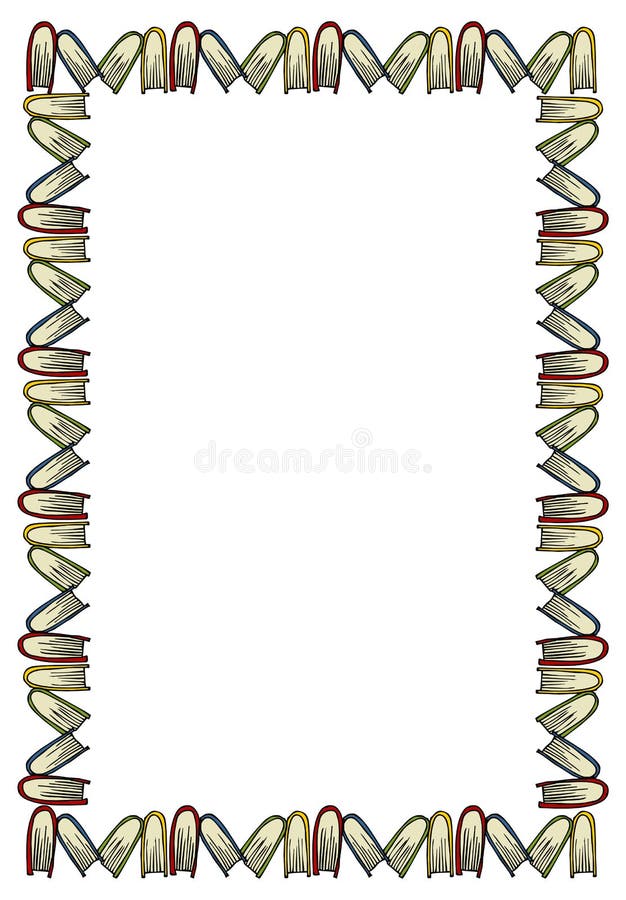 Closed books Frame stock vector. Illustration of space - 14164989
