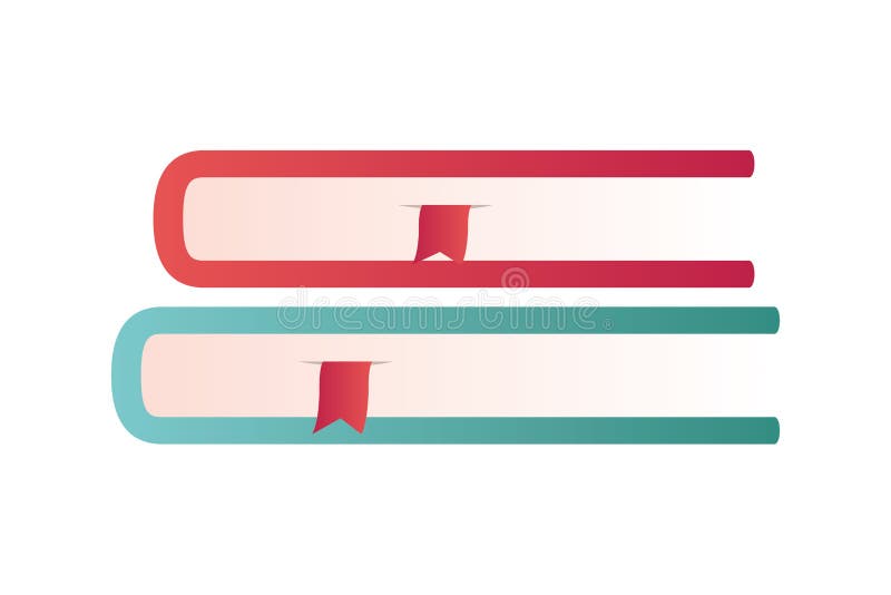 Set of Closed Red Books in Different Positions for Bookstore Stock ...