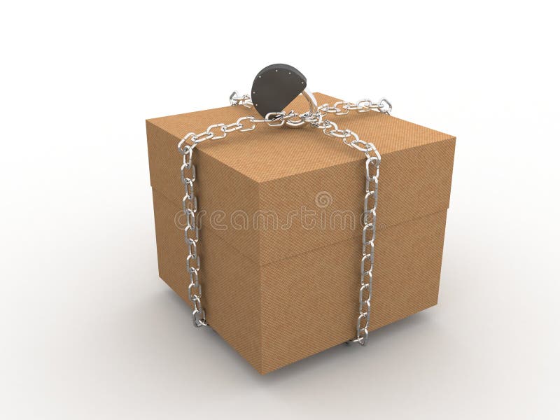 The closed box stock illustration. Illustration of lock - 20895921