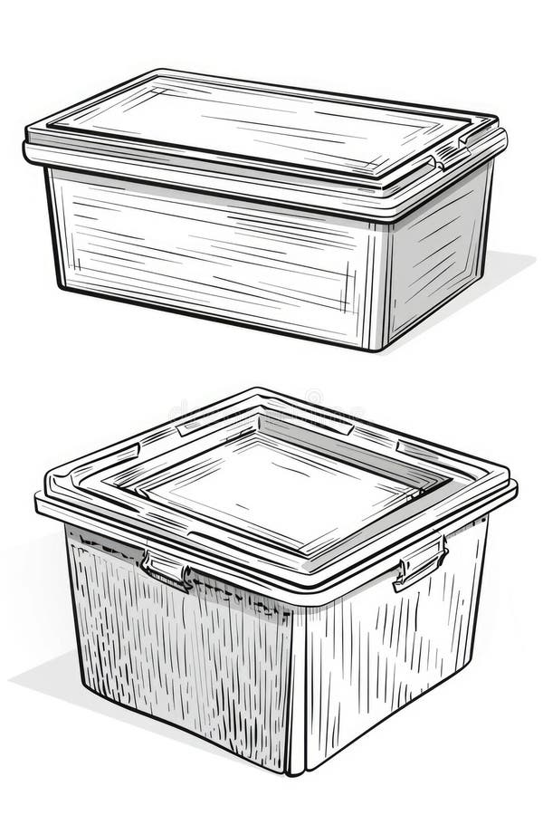 A Closed Box with a Hinged Lid, Commonly Used for Storage and ...