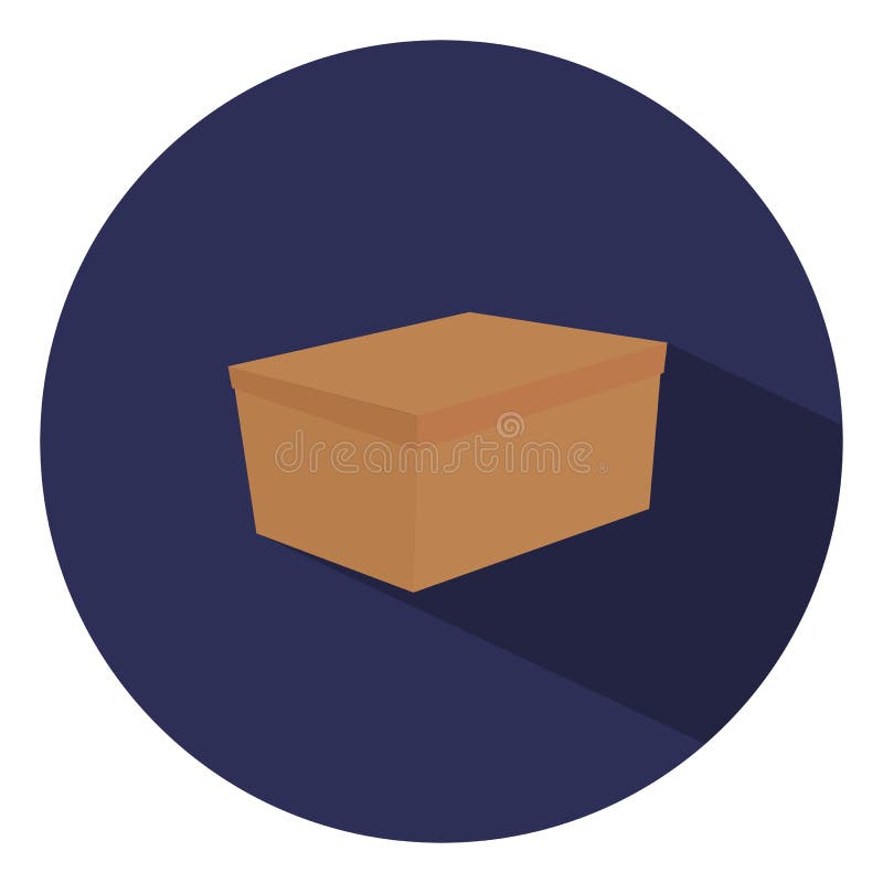 Closed box, icon stock vector. Illustration of isometric - 261368325