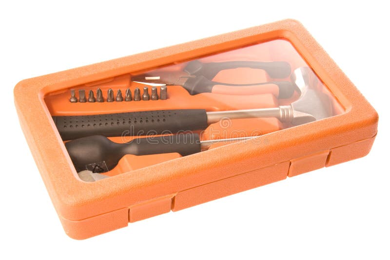Closed Box of Tools stock photo. Image of isolated, plastic - 6055538
