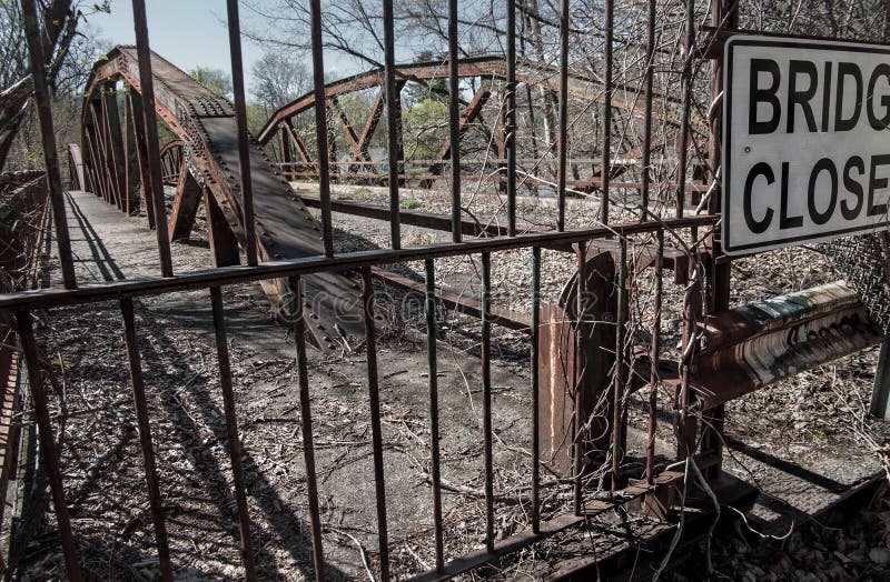 Closed Bridge stock image. Image of back, bars, encroaching - 180322303