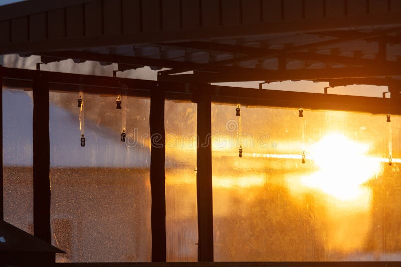 Closed Canopy at Sunset. Background Stock Photo - Image of lifeguard ...