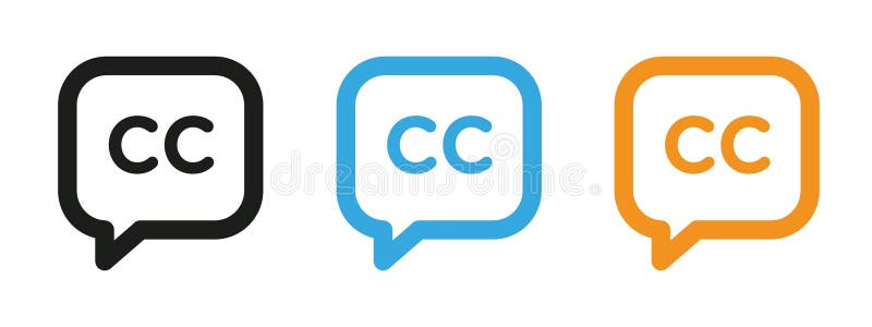 Closed Caption Graphic Emphasizing Accessible Media and Subtitles Stock ...