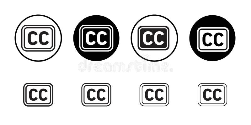 Closed Caption Icon Isolated Flat Vector in Outline Stock Vector ...