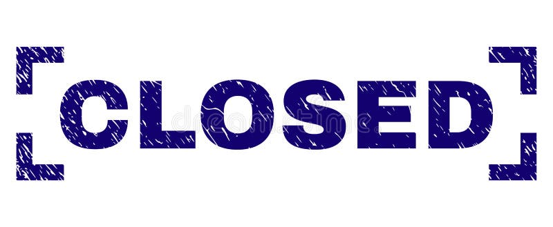 Grunge Textured CLOSED Stamp Seal between Corners Stock Vector ...