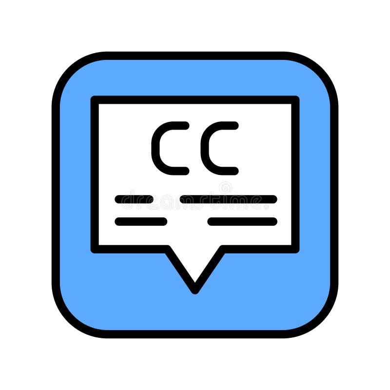 Closed Captioning Color Line Icon. Web Accessibility. Vector Isolated ...