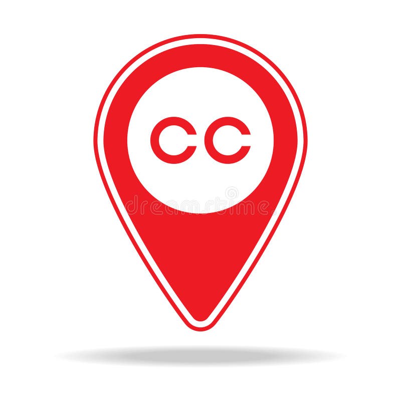 Closed Captioning Map Pin Icon. Element of Warning Navigation Pin Icon ...