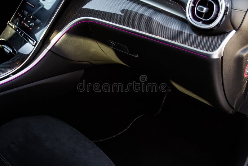 Closed Car Glove Box Compartment. Stock Photo - Image of metallic ...