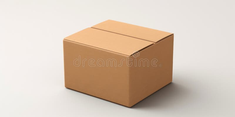 Closed Cardboard Box. Blank Brown Package for Delivery Service ...