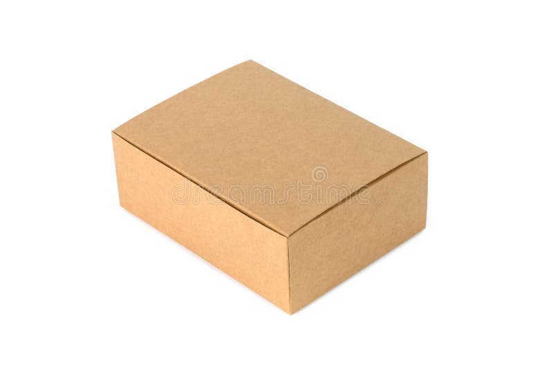Closed Cardboard Box or Brown Paper Package Box Isolated with so Stock ...